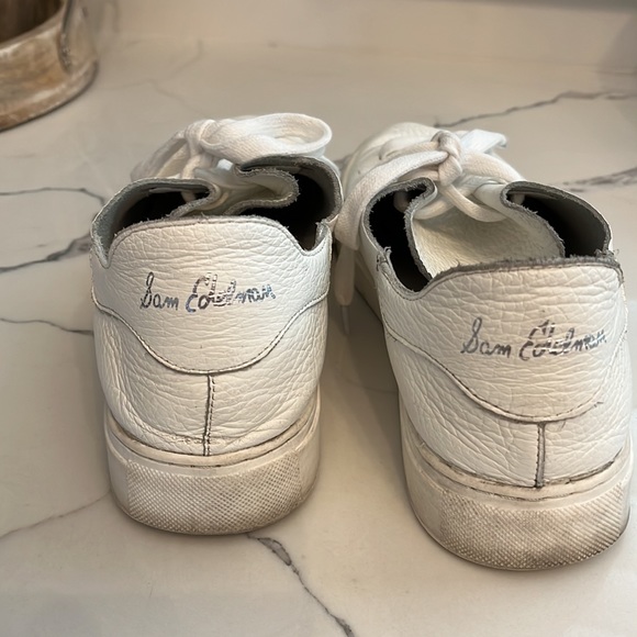 Sam Edelman | Shoes | Sam Edelman White Leather Sneakers | Poshmark